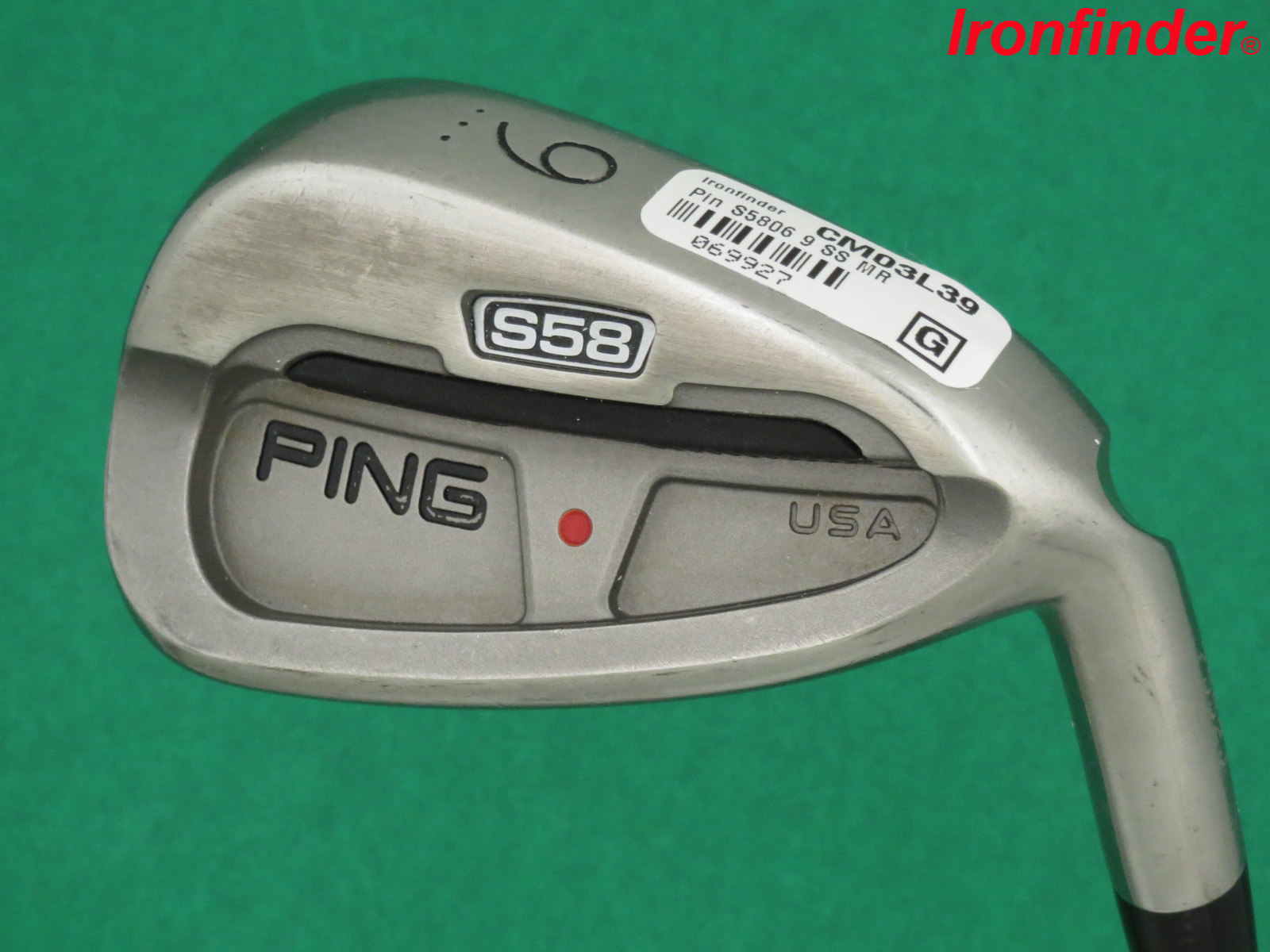 Ping S58 Single 9 Iron Steel Cushin Shaft Mens Right Handed Red Dot ...